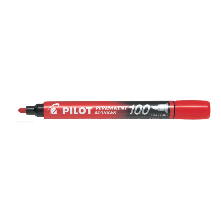 Pilot 100 Permanent Marker – Red – Royaltyonline